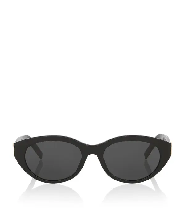 Saint Laurent Acetate Round Sunglasses - Black