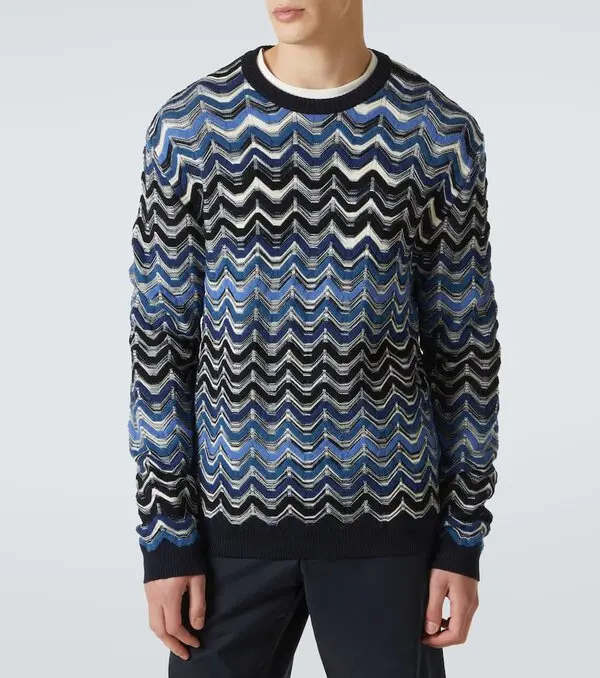Missoni Zigzag Wool Crewneck Sweater