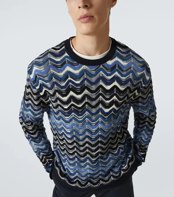 Missoni Zigzag Wool Crewneck Sweater