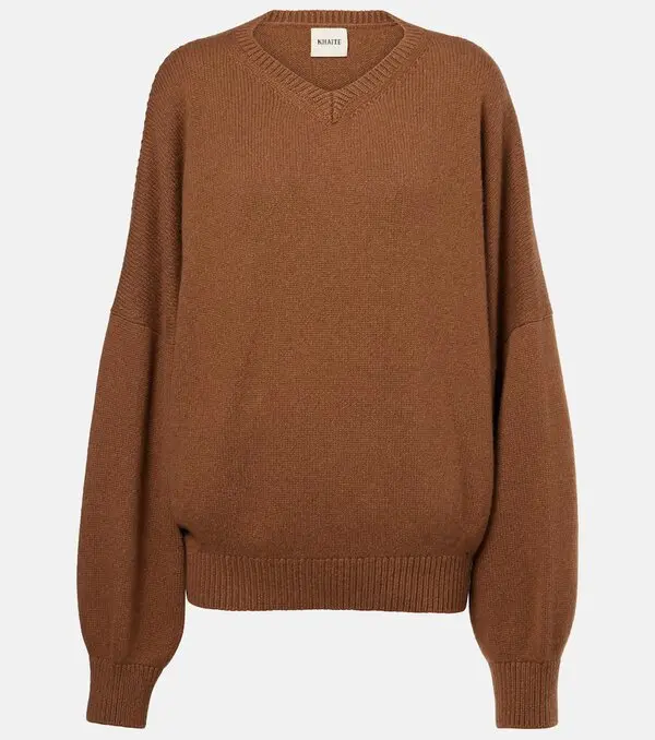 Khaite Wolfe Oversized Cashmere Sweater - Brown