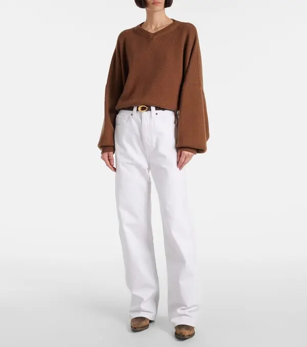 Khaite Wolfe Oversized Cashmere Sweater - Brown