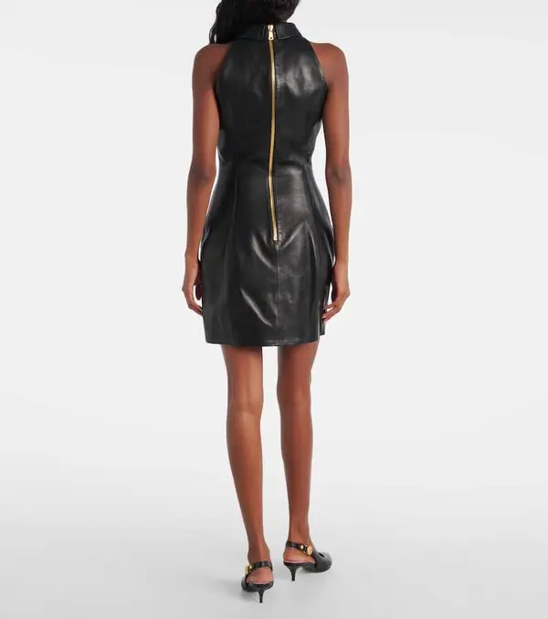 Balmain Leather Mini Dress