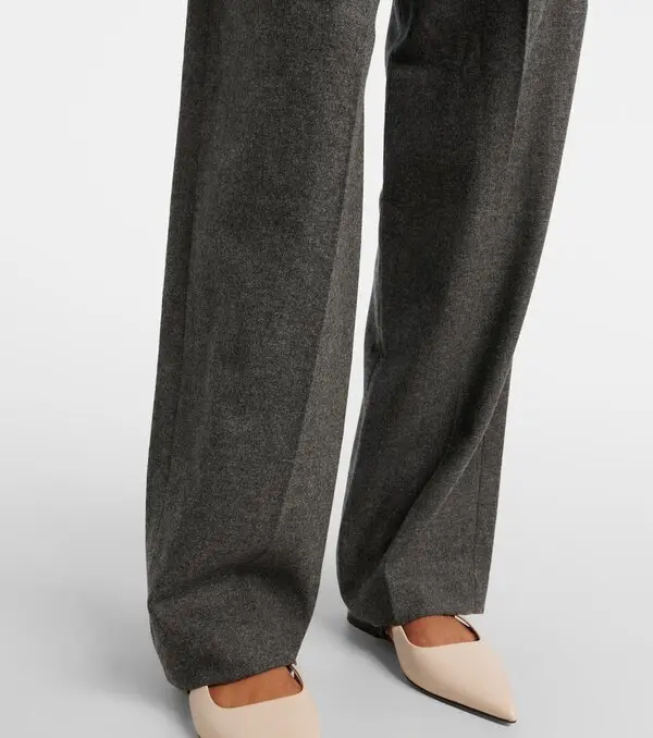 Brunello Cucinelli Pleated Wool And Cashmere Wide-leg Trousers