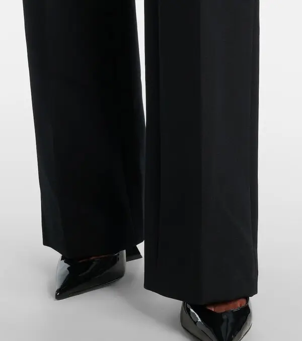 Blumarine Embellished Crêpe Cady Flared Pants