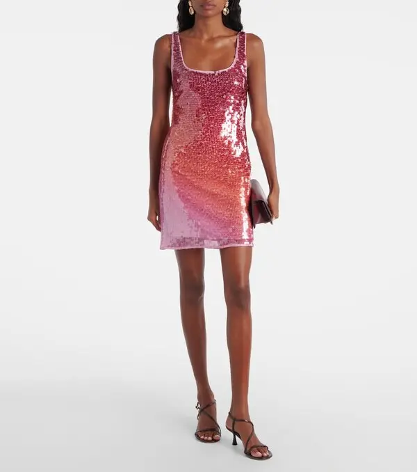 Simkhai Alayna Ombré Sequined Mini Dress