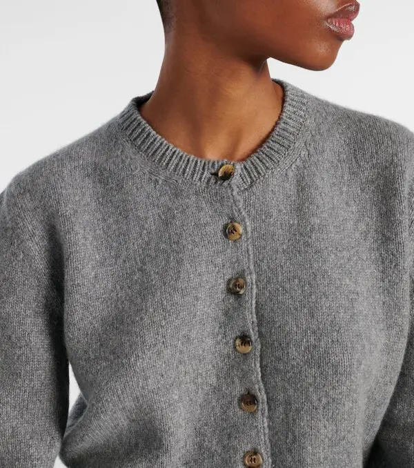 Khaite Everheart Cashmere Cardigan - Grey