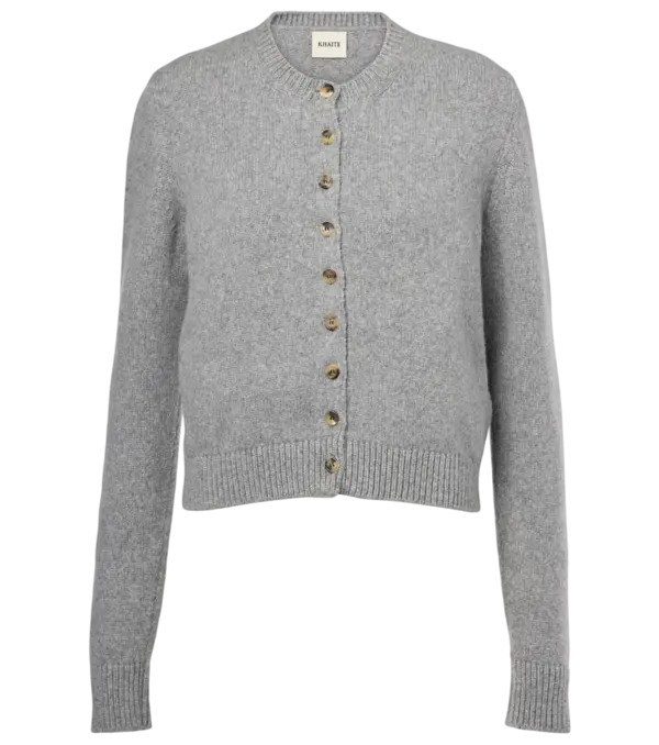 Khaite Everheart Cashmere Cardigan - Grey