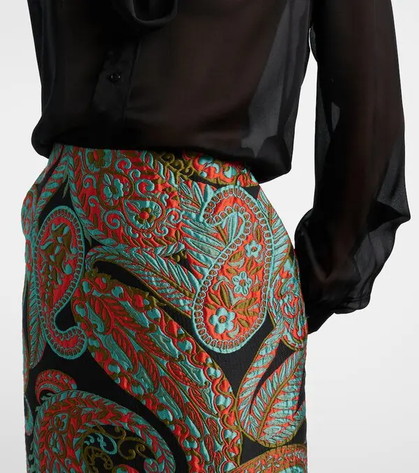 Etro Paisley Jacquard Midi Skirt