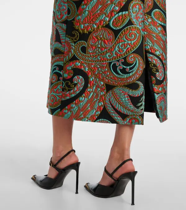 Etro Paisley Jacquard Midi Skirt