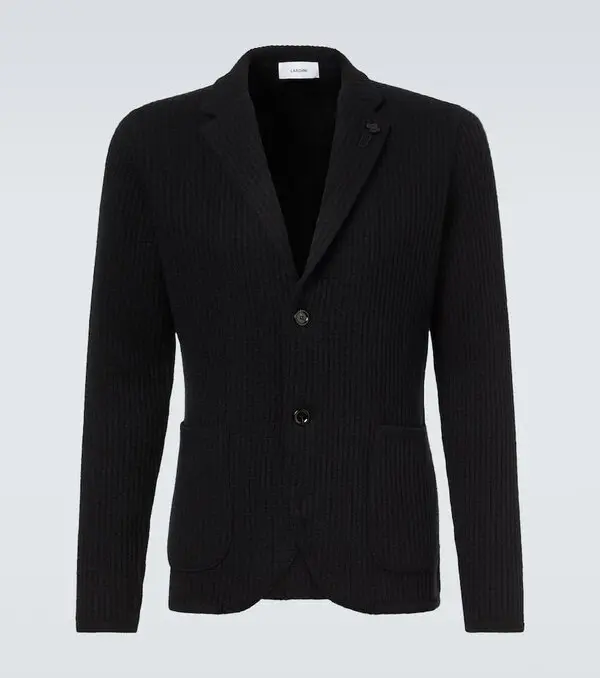 LARDINI Ribbed Cashmere Cardigan