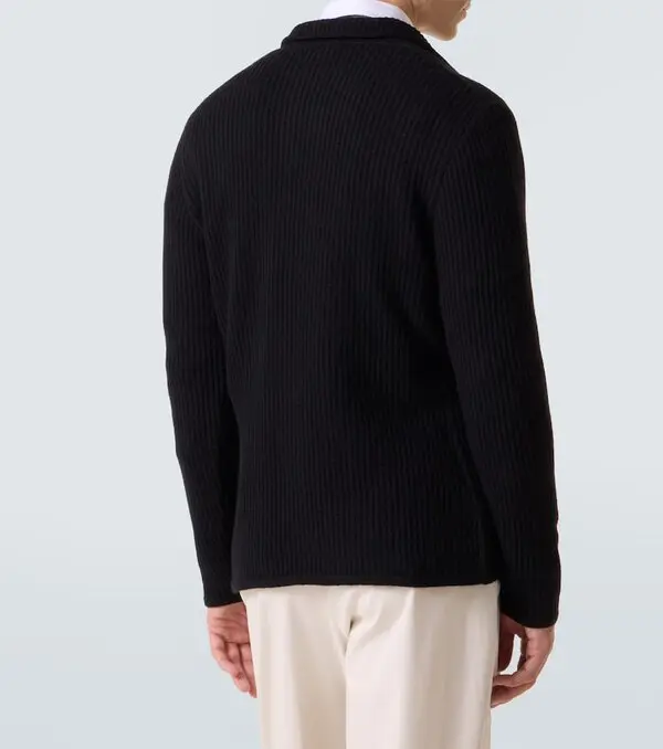 LARDINI Ribbed Cashmere Cardigan
