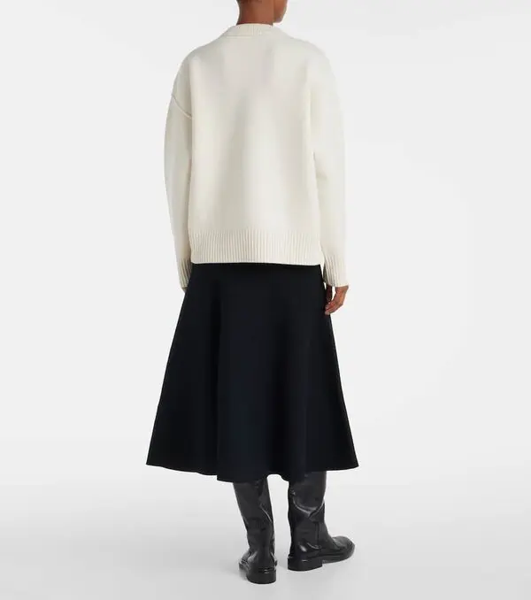 Ami De Cœur Virgin Wool Sweater - White