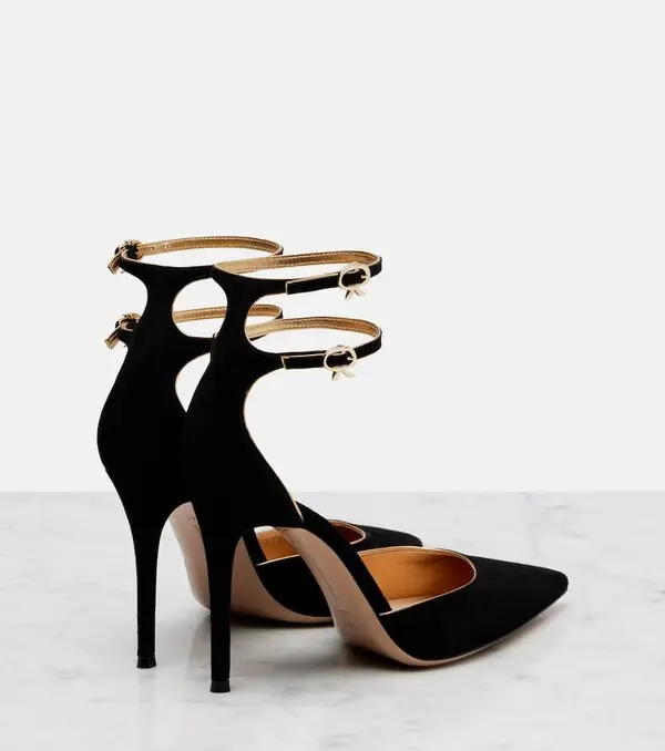 GIANVITO ROSSI 95 Suede Pumps