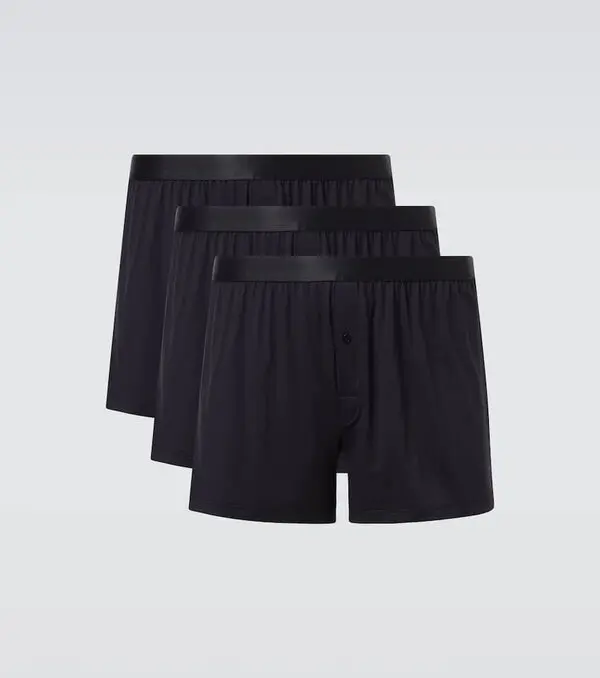 CDLP Set Of 3 Jersey Boxer Briefs - Black