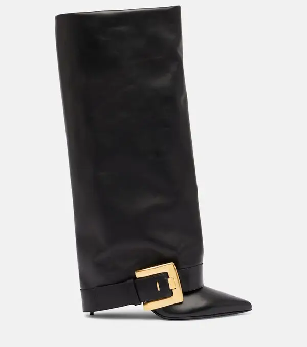 Balmain Anthem Leather Knee-high Boots