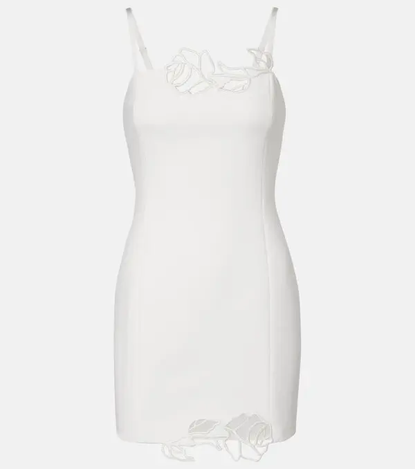 Blumarine Laser-cut Crêpe Cady Minidress - White