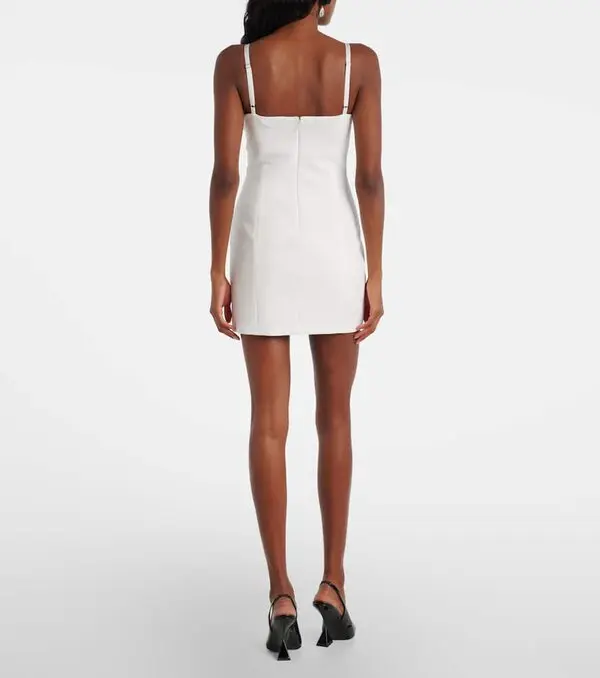 Blumarine Laser-cut Crêpe Cady Minidress - White