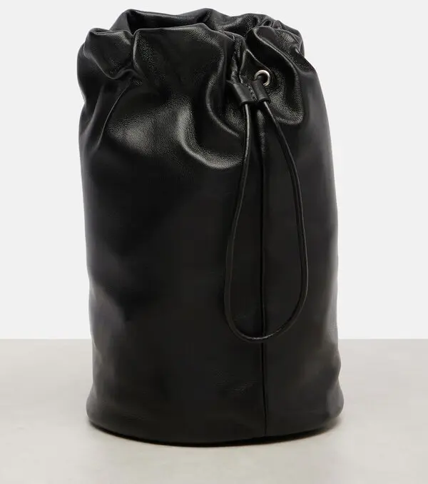 THE ROW Leather Drawstring Pouch