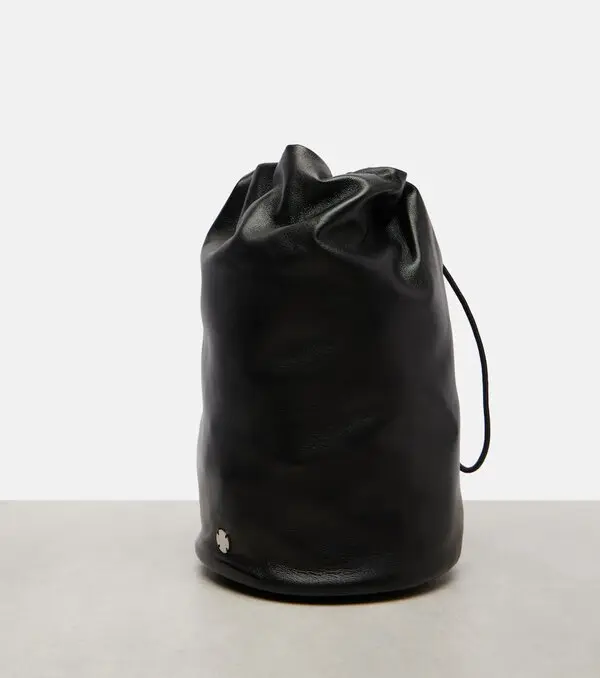 THE ROW Leather Drawstring Pouch