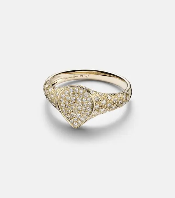 Yvonne Léon Mini 9kt Ring With Diamonds - Gold