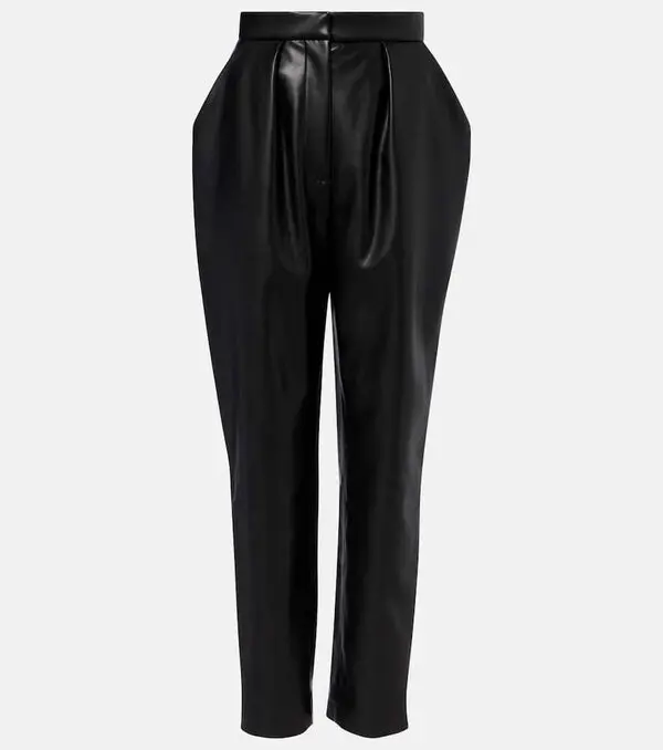 Balmain High-rise Tapered Trousers - Black
