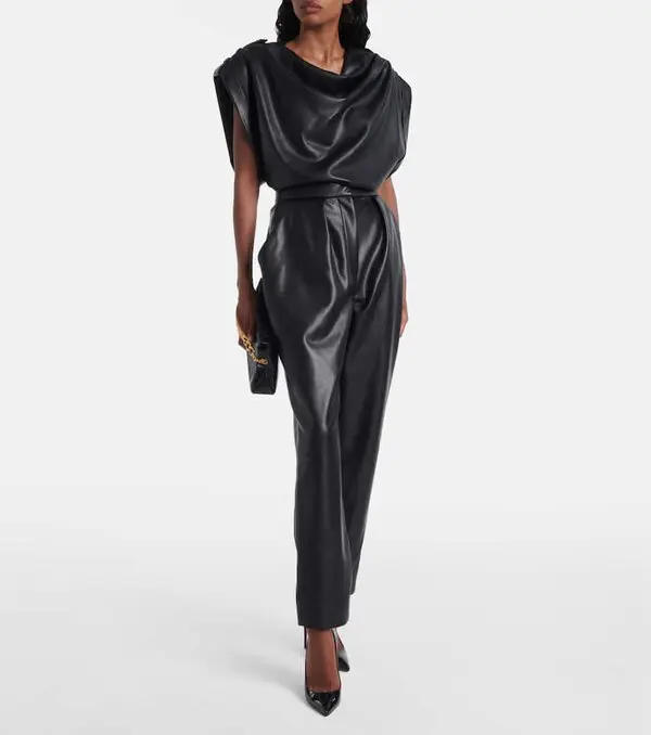 Balmain High-rise Tapered Trousers - Black