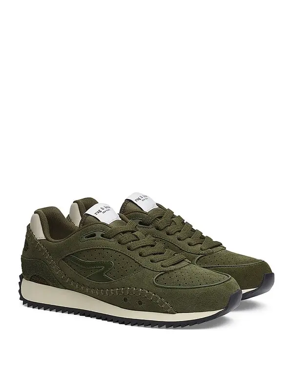 Rag & Bone Drift Running Sneakers - Olive Suede