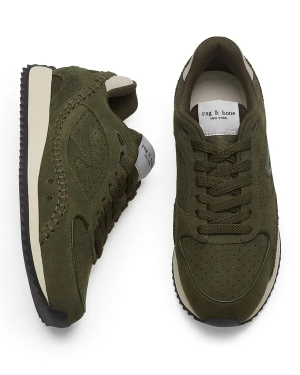 Rag & Bone Drift Running Sneakers - Olive Suede