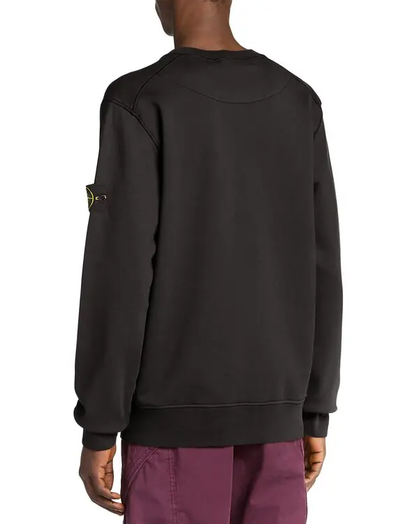 Stone Island Pullover Logo Sweatshirt - Black