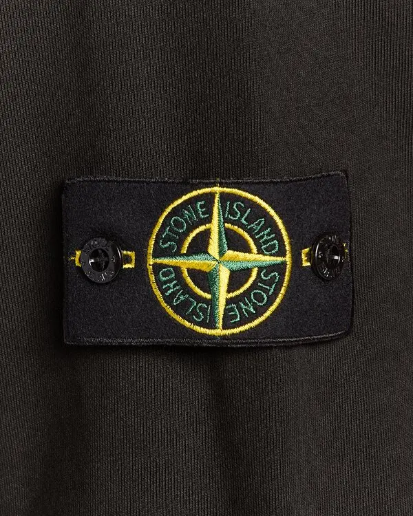 Stone Island Pullover Logo Sweatshirt - Black