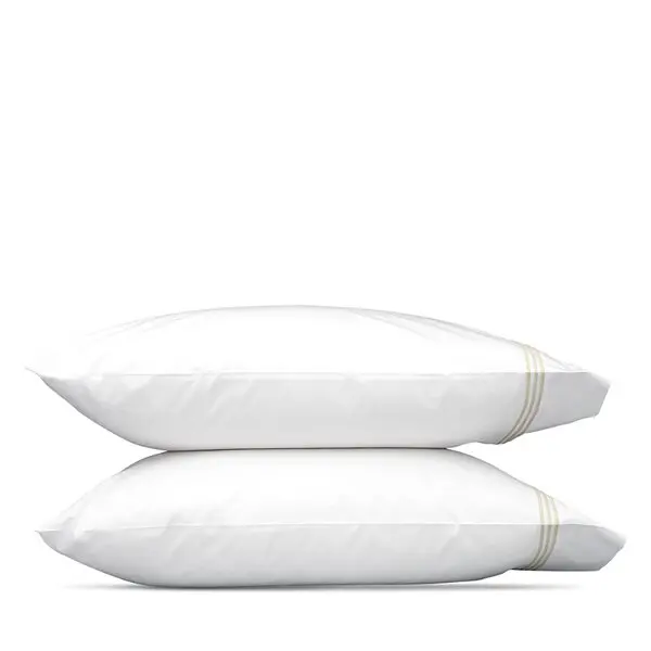 MATOUK Bel Tempo King Pillowcase, Pair - Almond