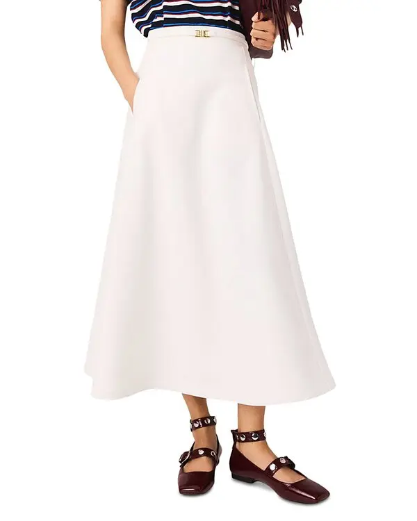 Maje Crepe A-line Skirt