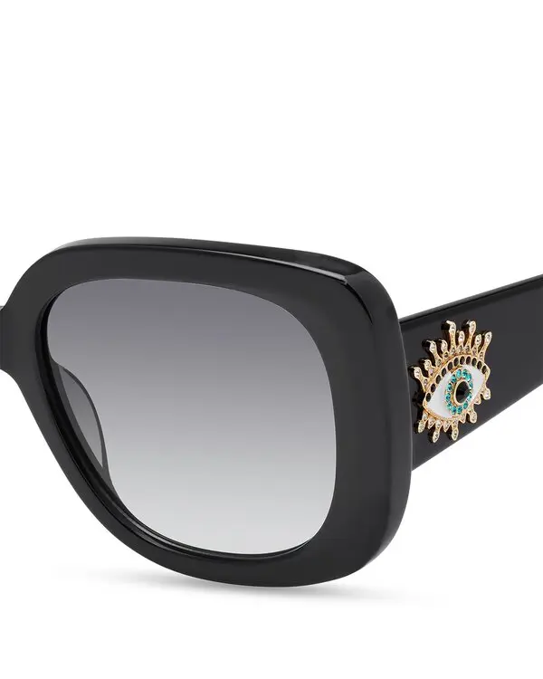 Kurt Geiger Butterfly Sunglasses, 53mm - Solid Black