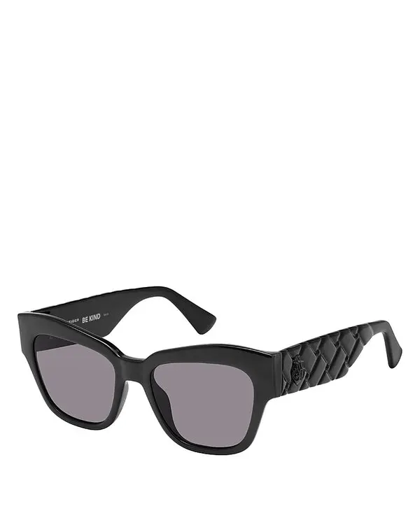 Kurt Geiger Cat Eye Sunglasses - Solid Black