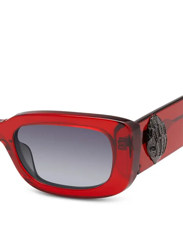 Kurt Geiger Rectangle Sunglasses, 52mm - Crystal Red