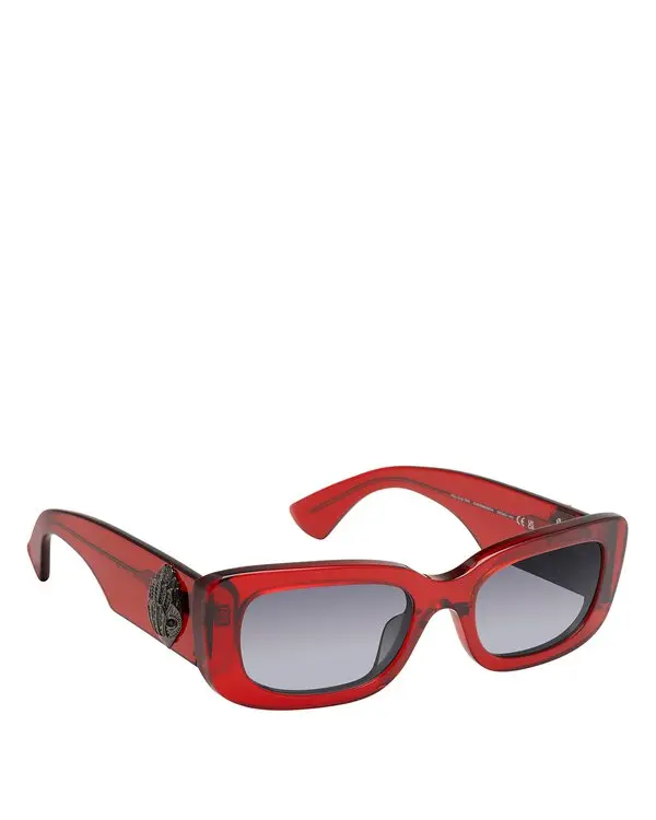 Kurt Geiger Rectangle Sunglasses, 52mm - Crystal Red