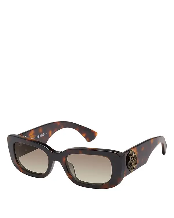 Kurt Geiger Rectangle Sunglasses, 52mm - Havana