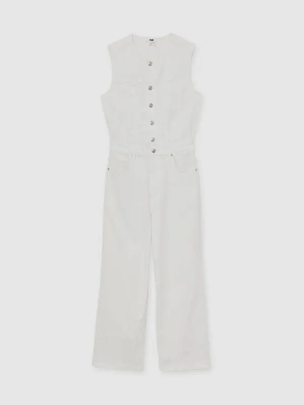 Paige Cirie Denim Straight Leg Jumpsuit