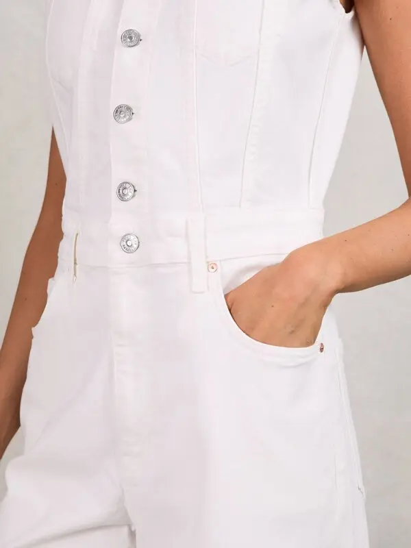 Paige Cirie Denim Straight Leg Jumpsuit