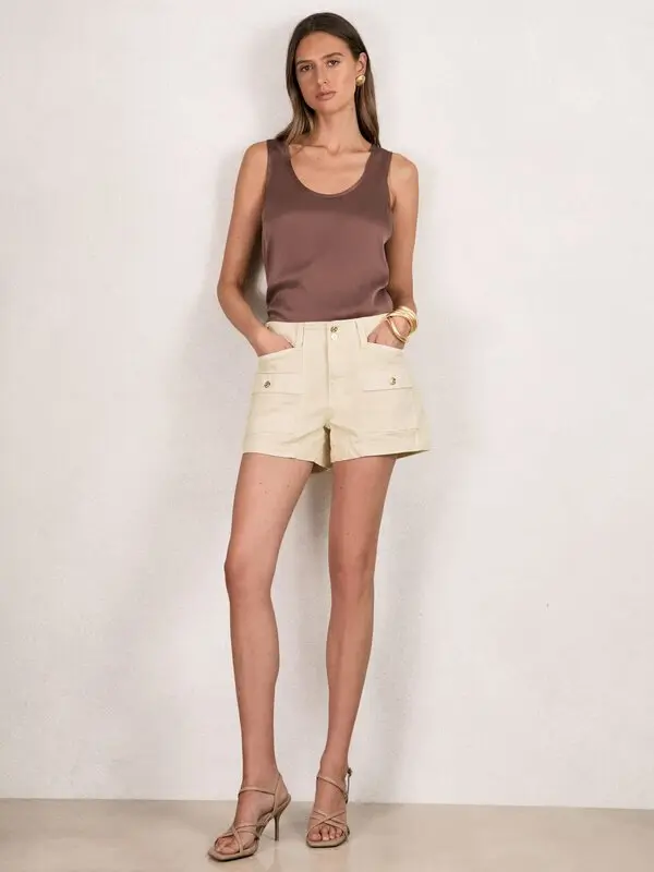 Paige Cargo Shorts - Cream