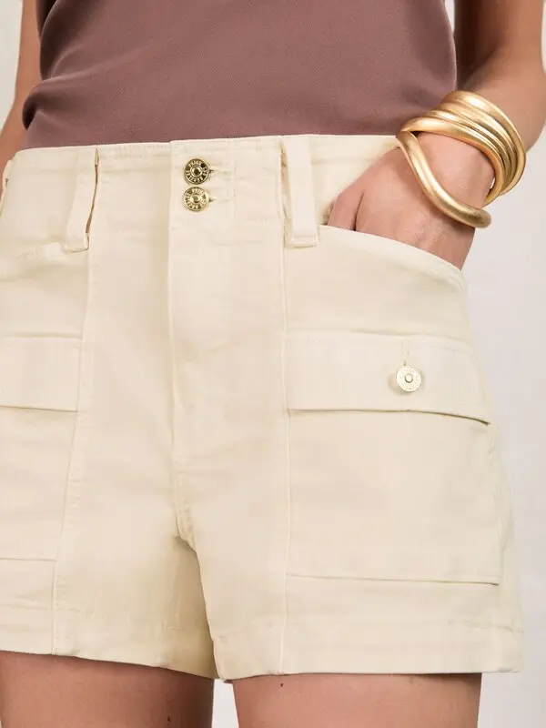 Paige Cargo Shorts - Cream