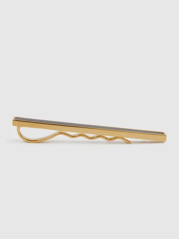 REISS Ardley Stone Insert Tie Bar