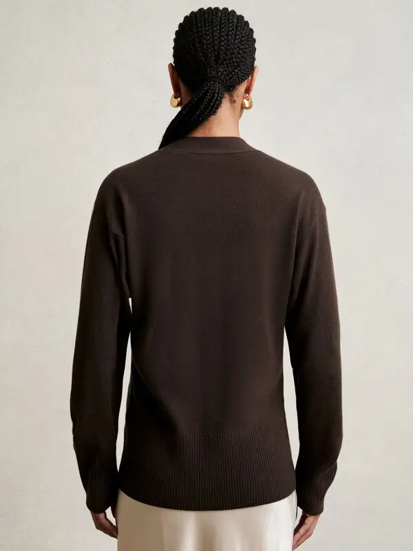 REISS Wool-blend Fitted Cardigan