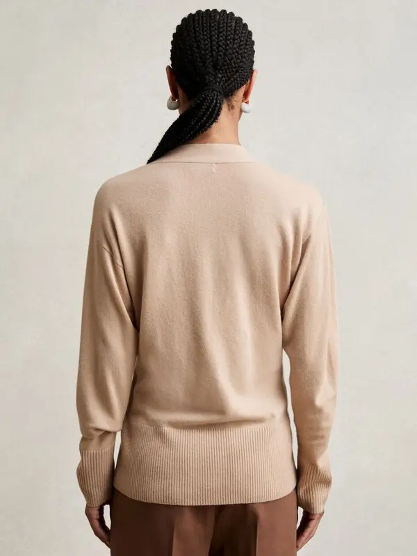 REISS Wool-blend Fitted Cardigan