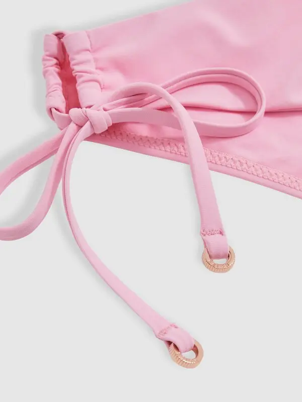 REISS Ari Side-tie Bikini Bottom - Pink