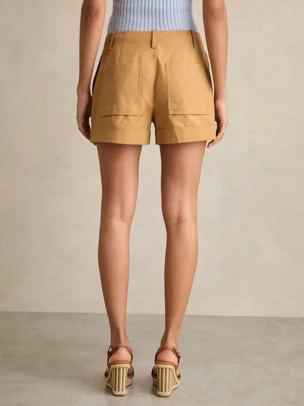 REISS Cotton Lace-up Shorts