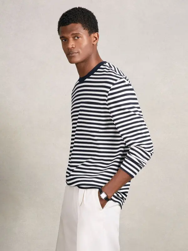 REISS Kenny Striped Crew-neck T-shirt