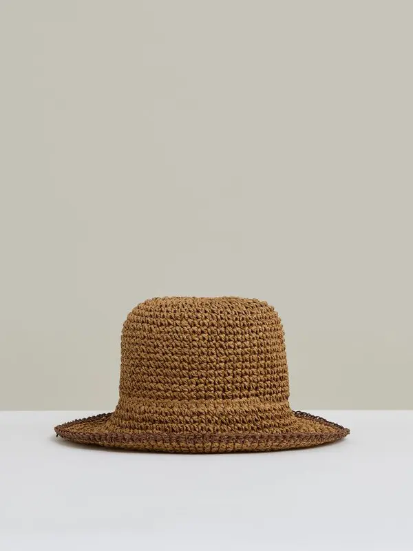 REISS Enziya Straw Sun Hat