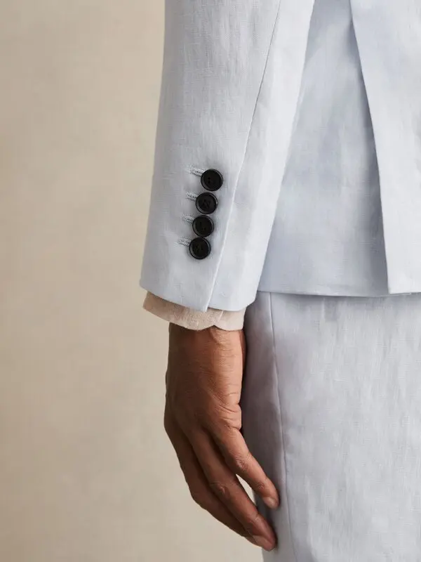 REISS Kin Slim Fit Single Breasted Linen Blazer