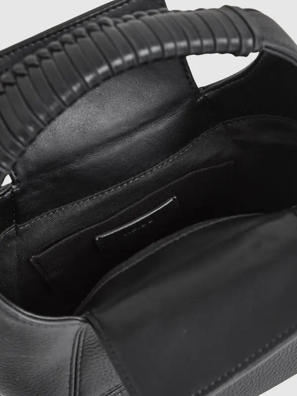 REISS Grained Leather Crossbody Bag